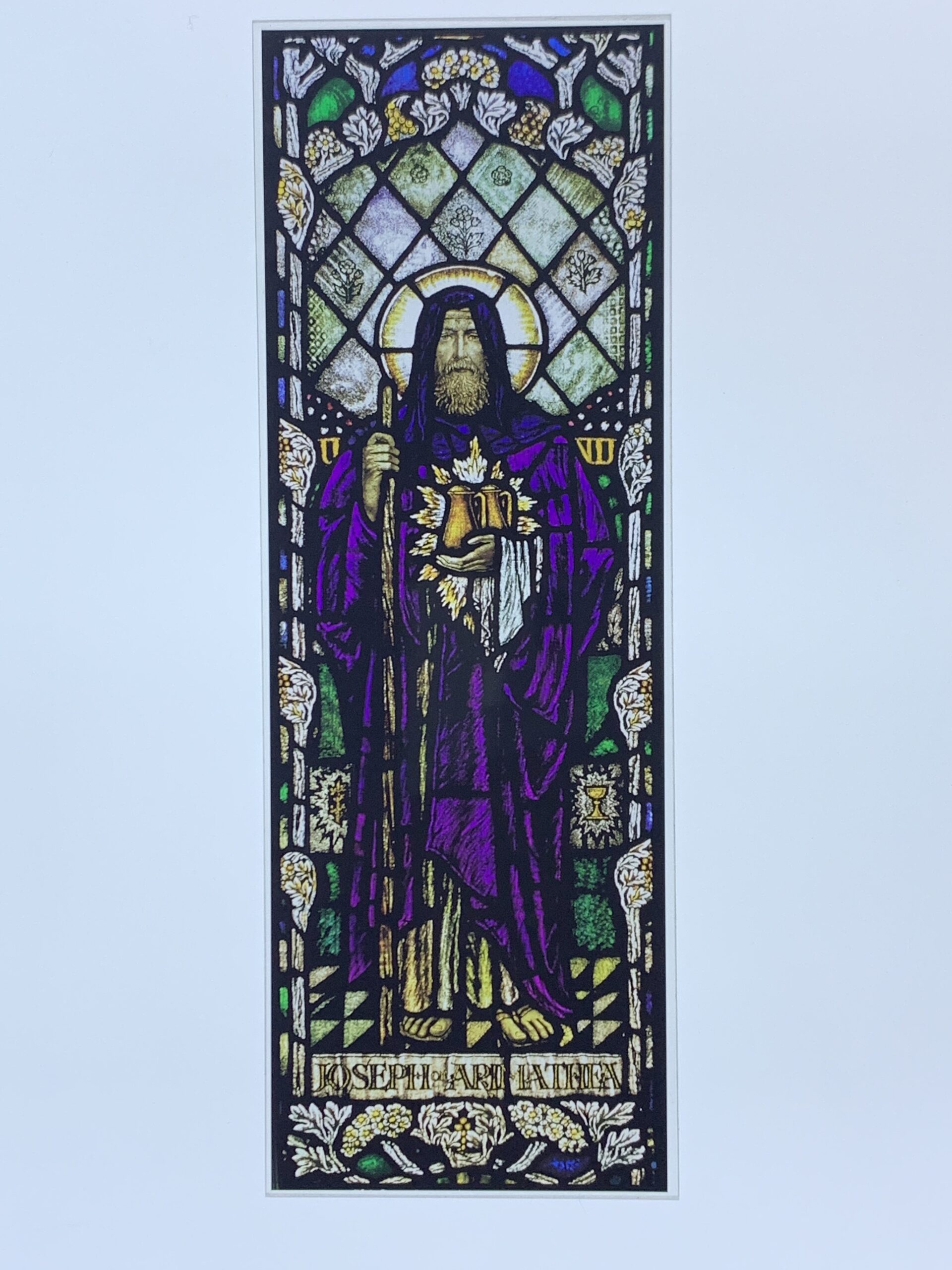 Hidden images, Joseph of Arimathea stained glass window by A.J.Davies ...